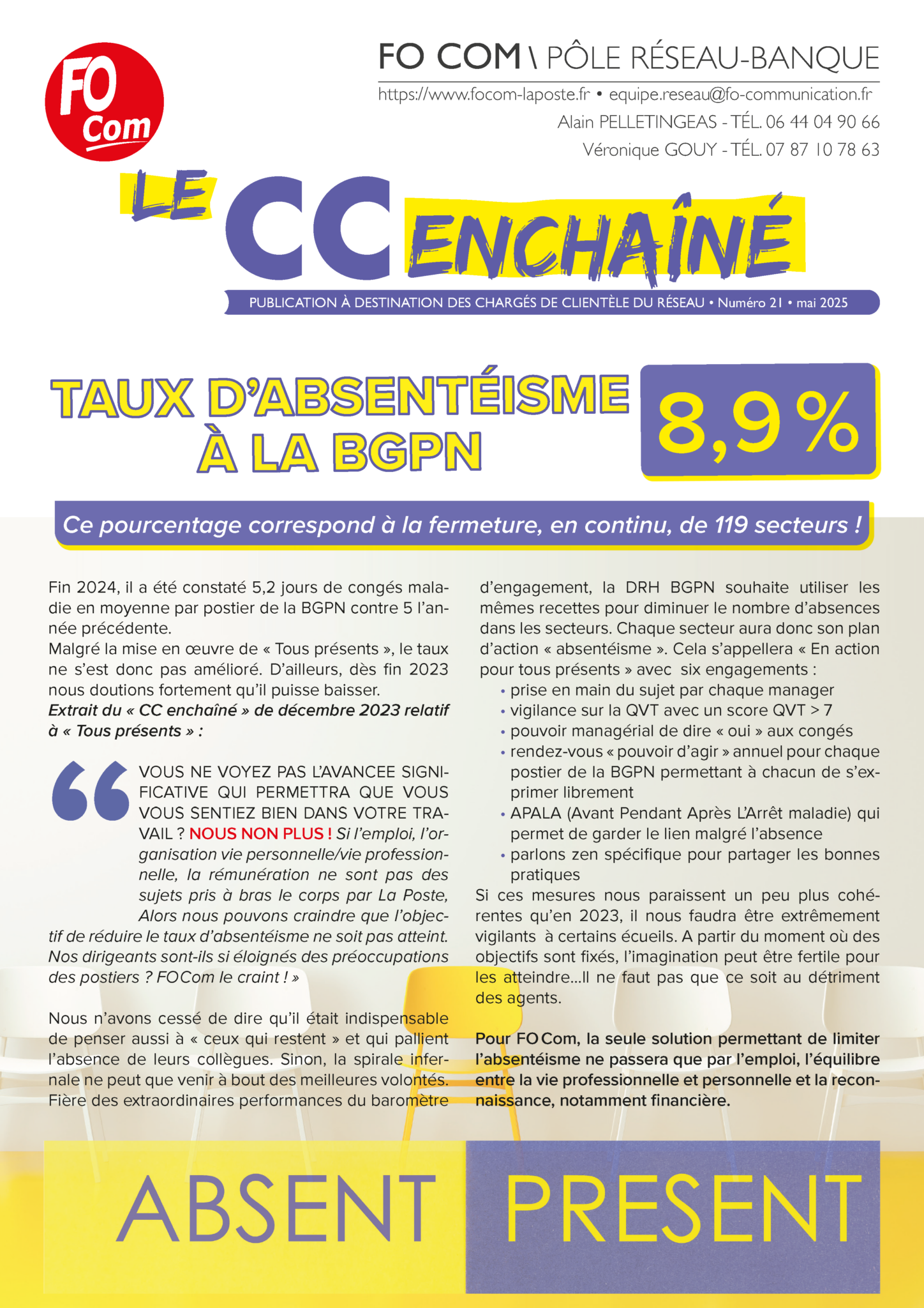 Le CC Enchaîné – Mai 2025 – Focom-la poste